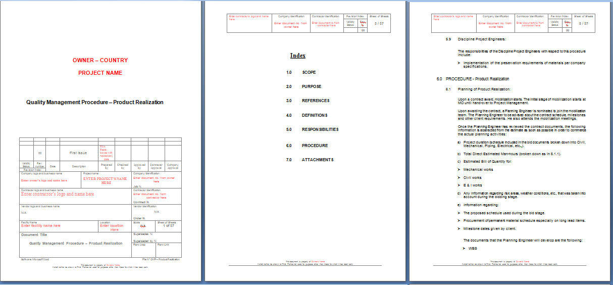 Quality Management Plan Template for Construction [Editable] | ManageKaizen